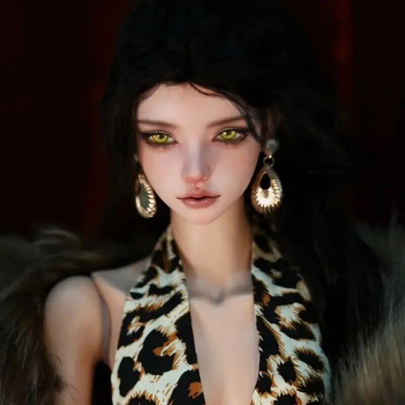 Шарнирная кукла BJD 1/4 Мари из резины makeup Nude Doll, Tan Skin