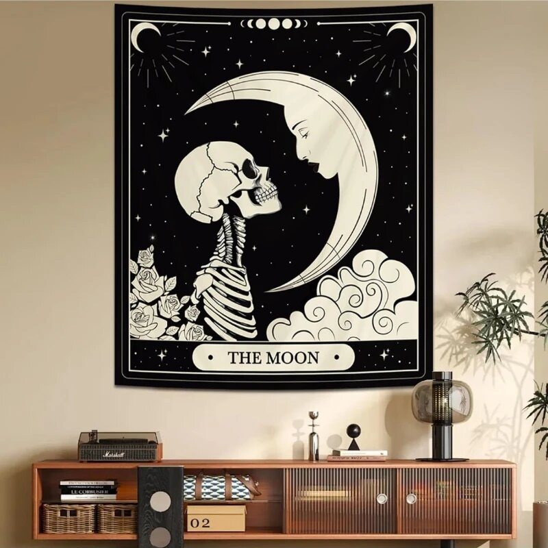 Гобелен Halloween Таро Черно-белый 70x100CM