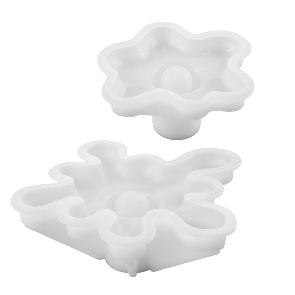 2-Х Частей DIY Капли Воды Подсвечник Плесень для Поделок из Смолы Ароматерапия Подставка Для Подсвечника Плесень Инструмент Для Литья Смолы