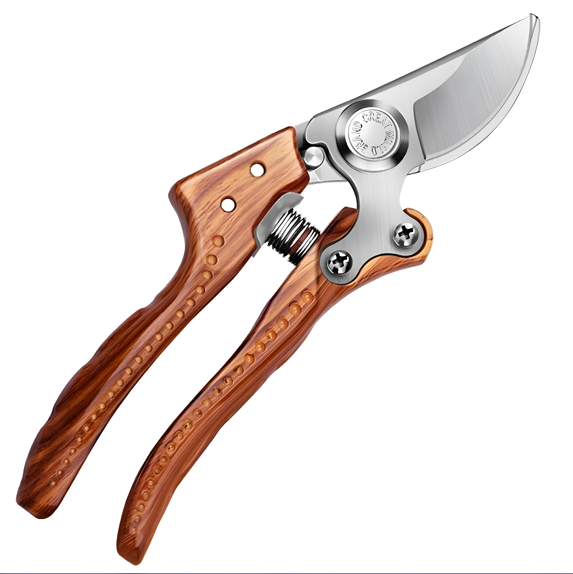 Секатор KW, усиленный, с пружинным механизмом, с фиксатором лезвий, лезвия из нержавеющей стали