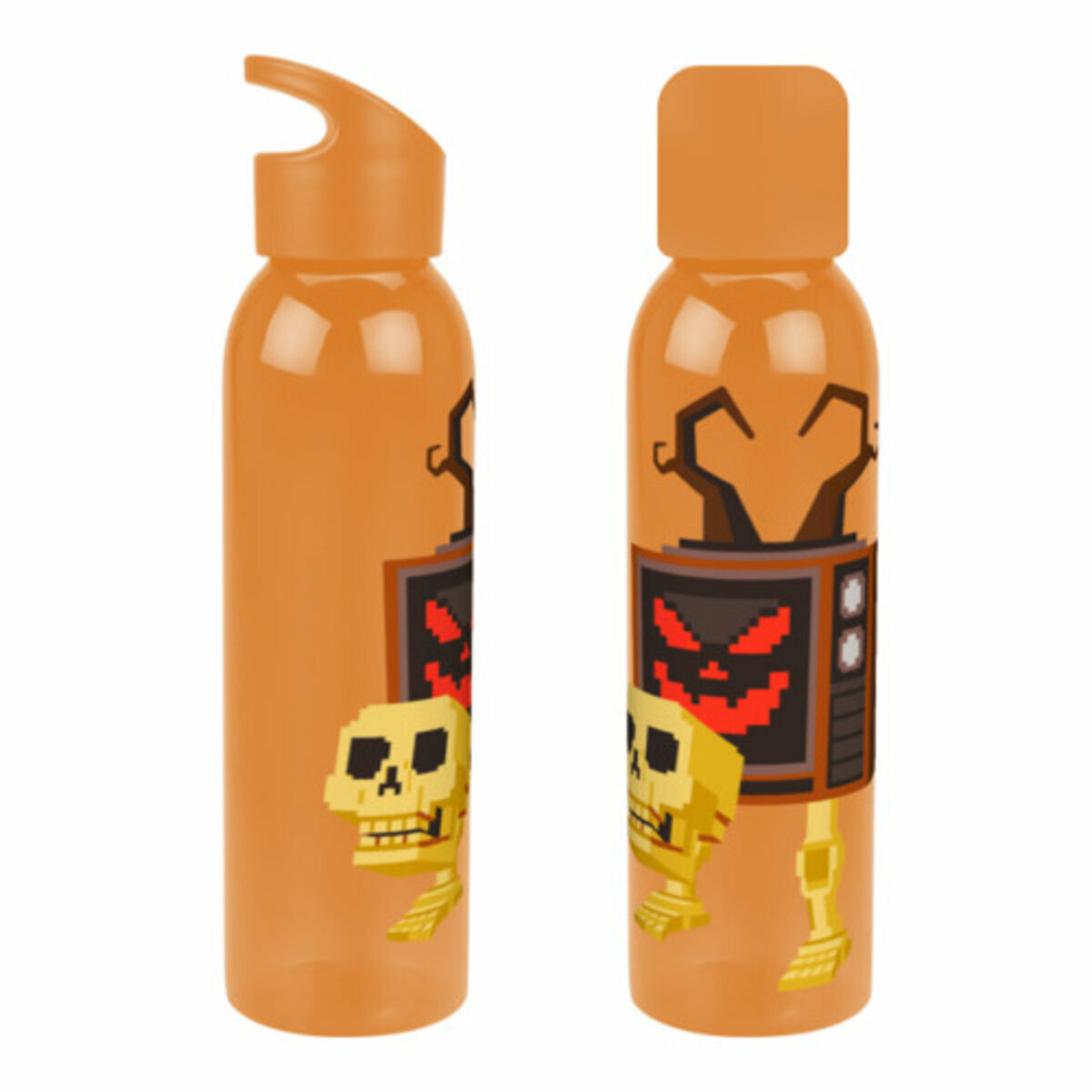Бутылка для воды «telemorte укради брейнрот телеморт brainrot брейн» (оранжевый)