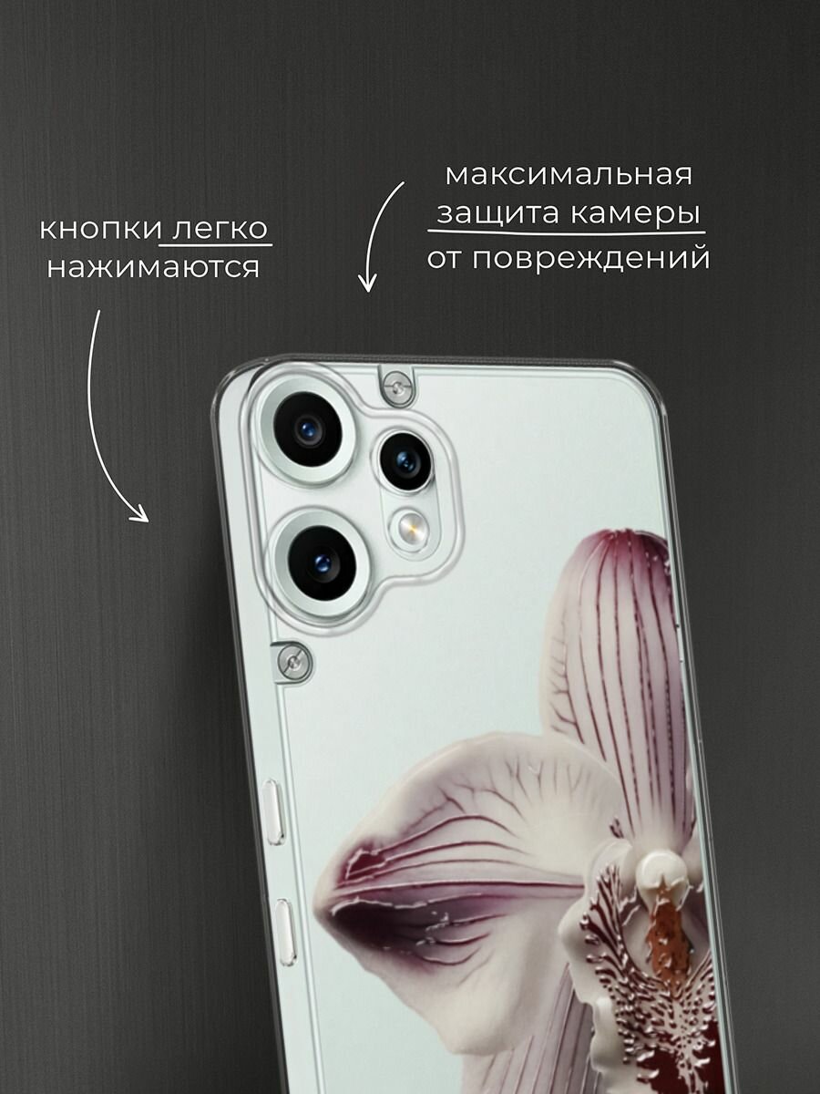 Чехол на CMF Phone 2 Pro / CMF Фон 2 Про с принтом Белая орхидея — фото 1