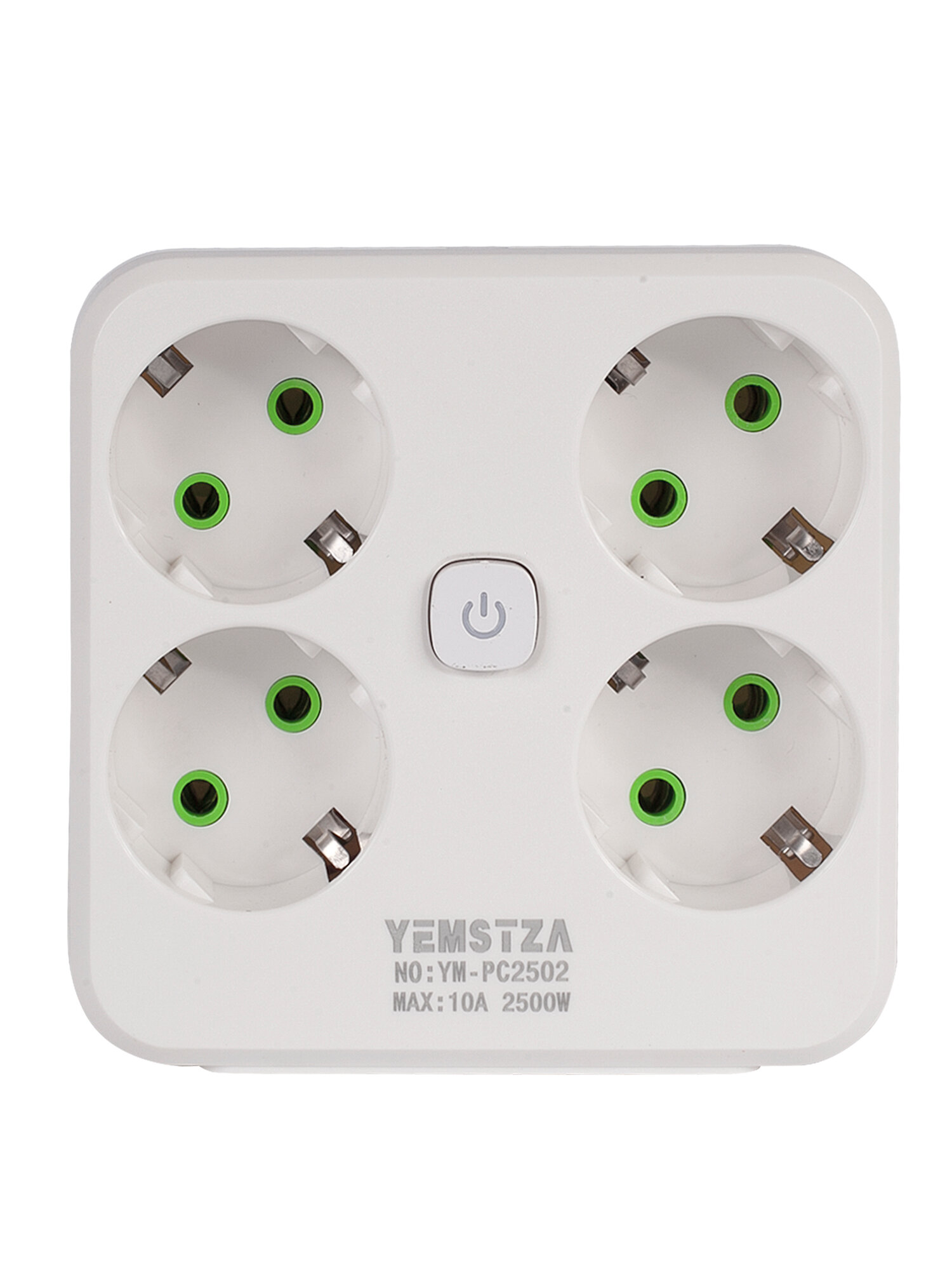 Сетевой фильтр RUCELF YM-PC2502, 4 розетки, USB-порты, белый