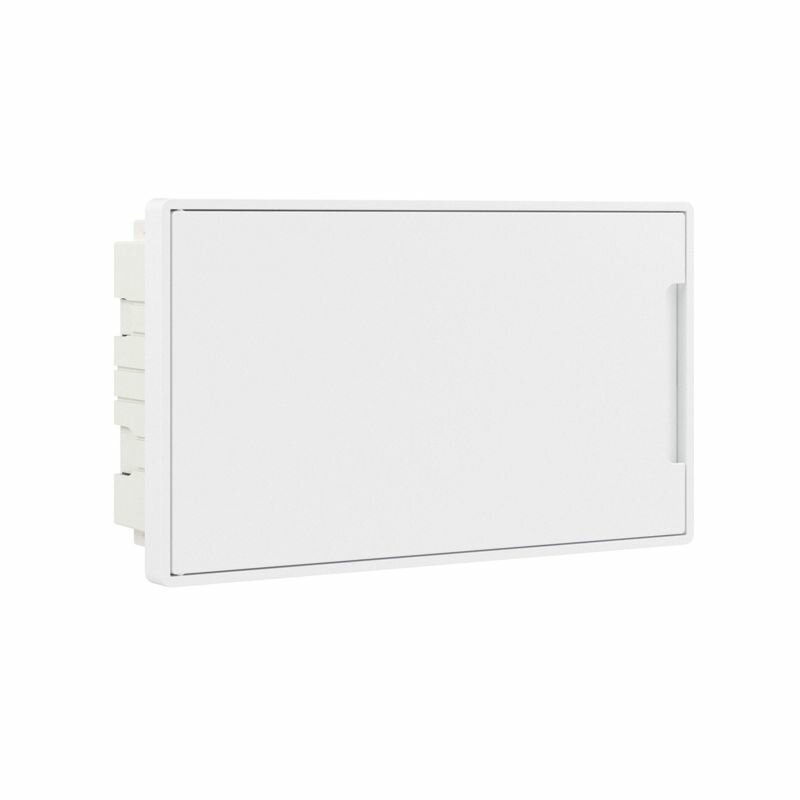 Щиток встраиваемый FRAME 18мод. с бел. дверцей с 2 шинами PEN на 8 и 10 отверст. бел, DKC F18B1WW (1 шт.)