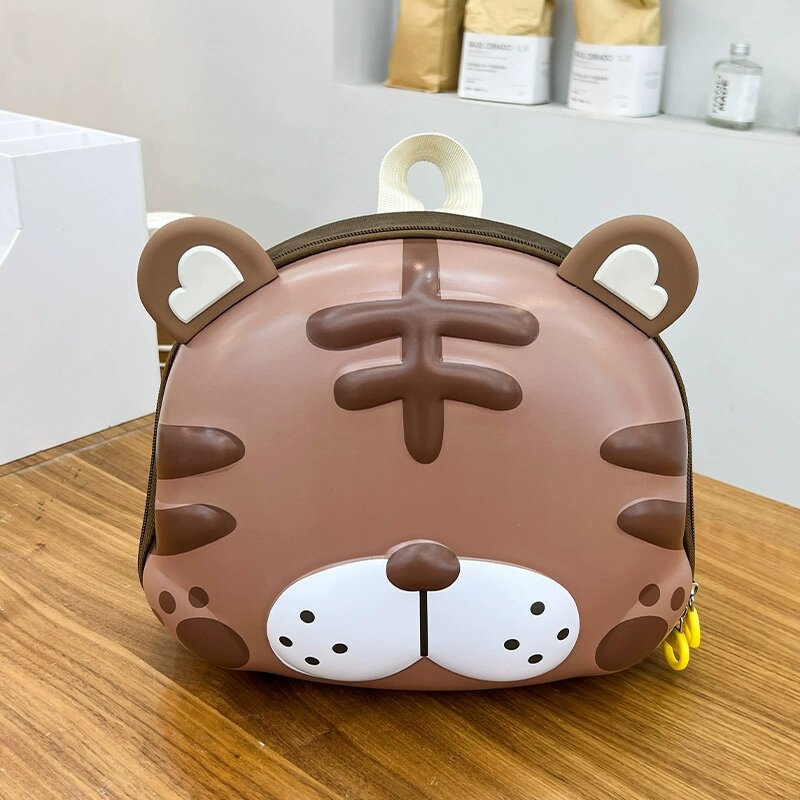 Школьный рюкзак для малышей 2-6 лет с принтом тигра коричневый цвет прочный и привлекательный
