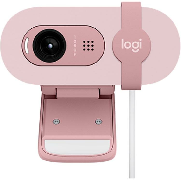 Конференционная вебкамера Logitech Brio90 Full HD, pink, для онлайн-стриминга и обучения, с микрофоном