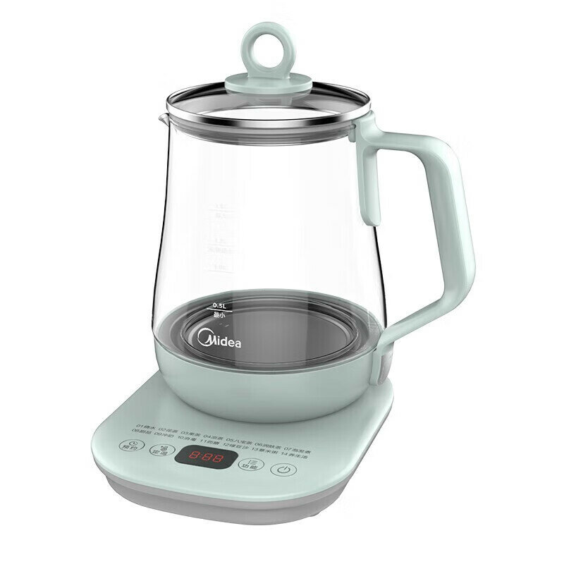 Электрический чайник Midea YSN1510, 1.5L, light blue, 14 функций, умная задержка запуска, интеллекту