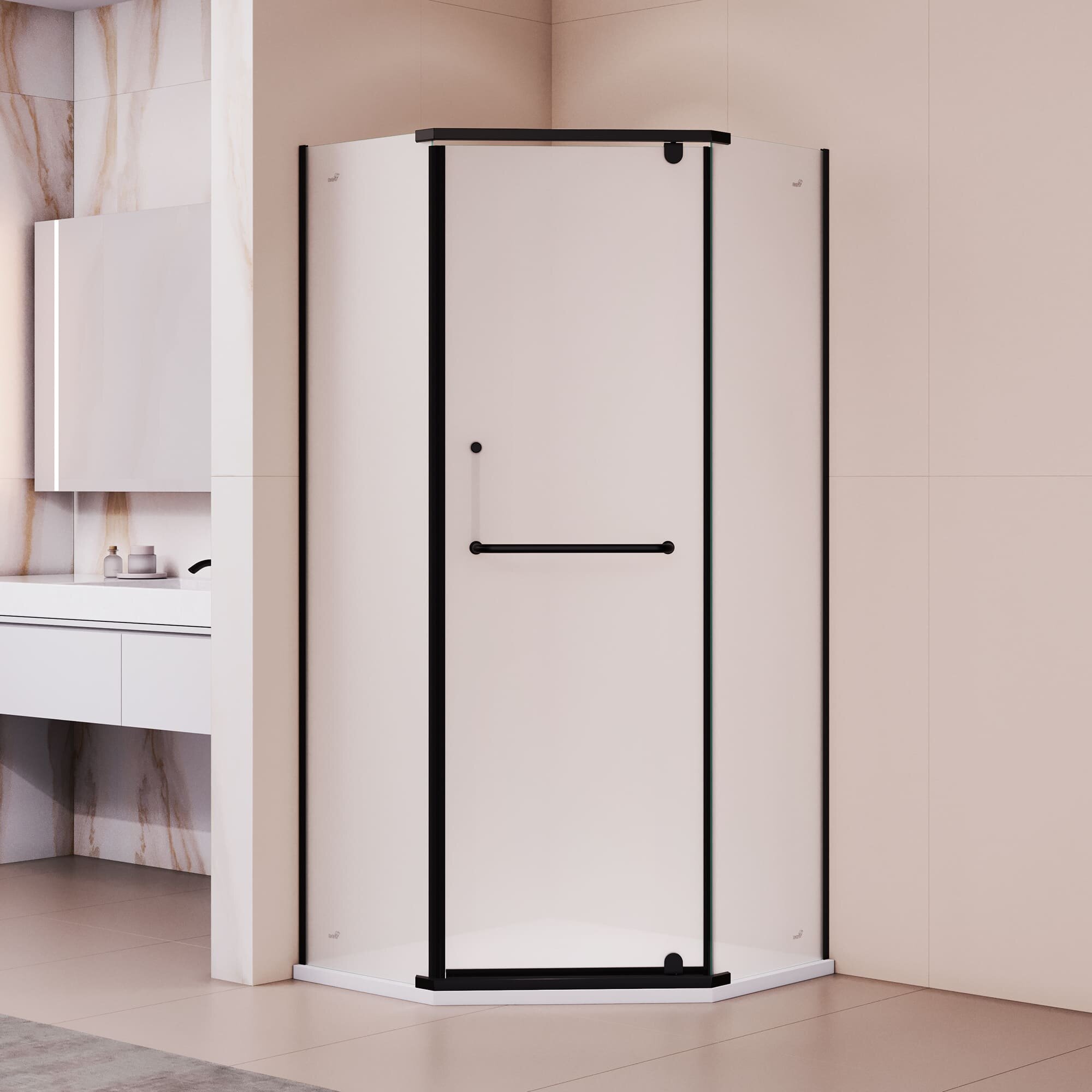 Душевой уголок RGW Passage PA-081B 100x100 35088100-24 матовый сатин, профиль черный