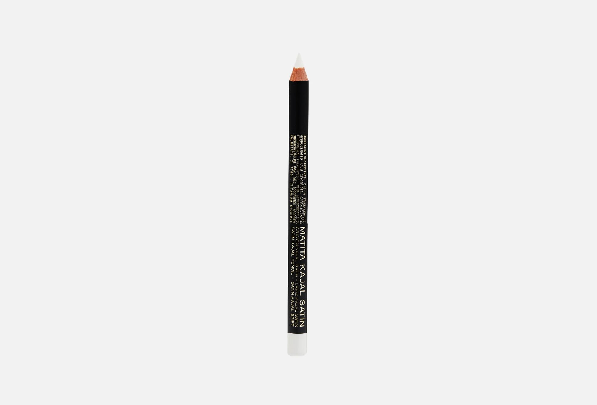 Атласный карандаш-кайал для глаз Layla Cosmetics Kajal Satin Pencil, оттенок WHITE, 1.14 г