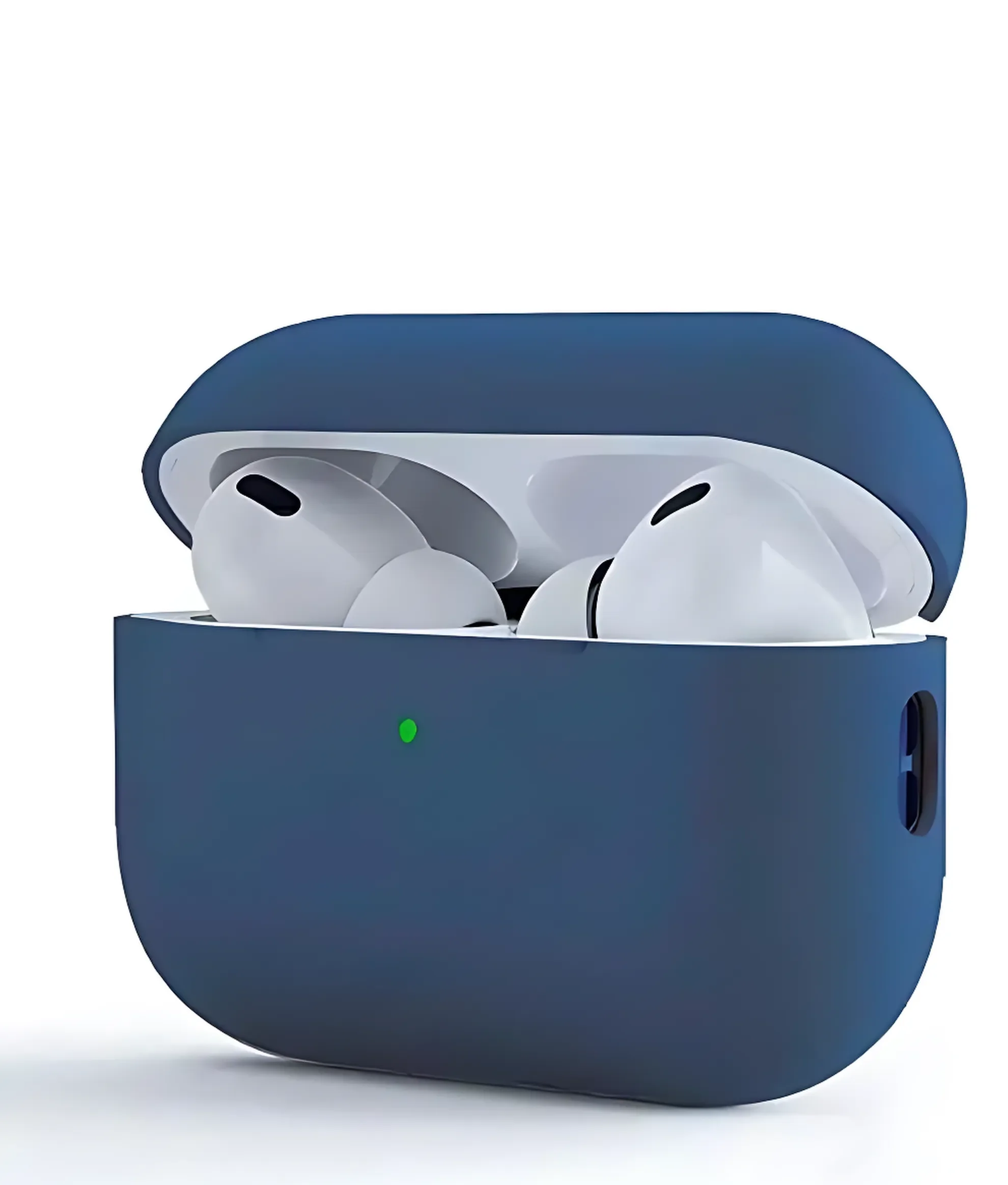 Силиконовый чехол (футляр) со шнурком для наушников Apple AirPods Pro 2/ кейс на аирподс про 2, цвет Синий