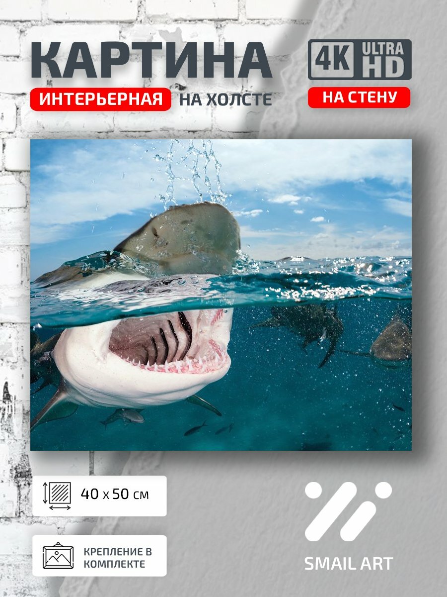 Картина на холсте интерьерная 40 на 50 на стену Вода Mood для кабинета атмосфера интерьер