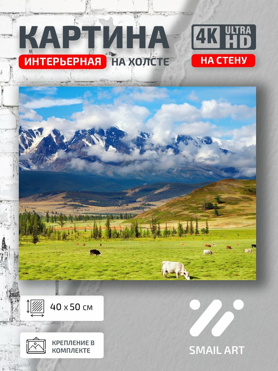 Картина на холсте интерьерная 40 на 50 на стену Облака Mood для офиса атмосфера интерьер