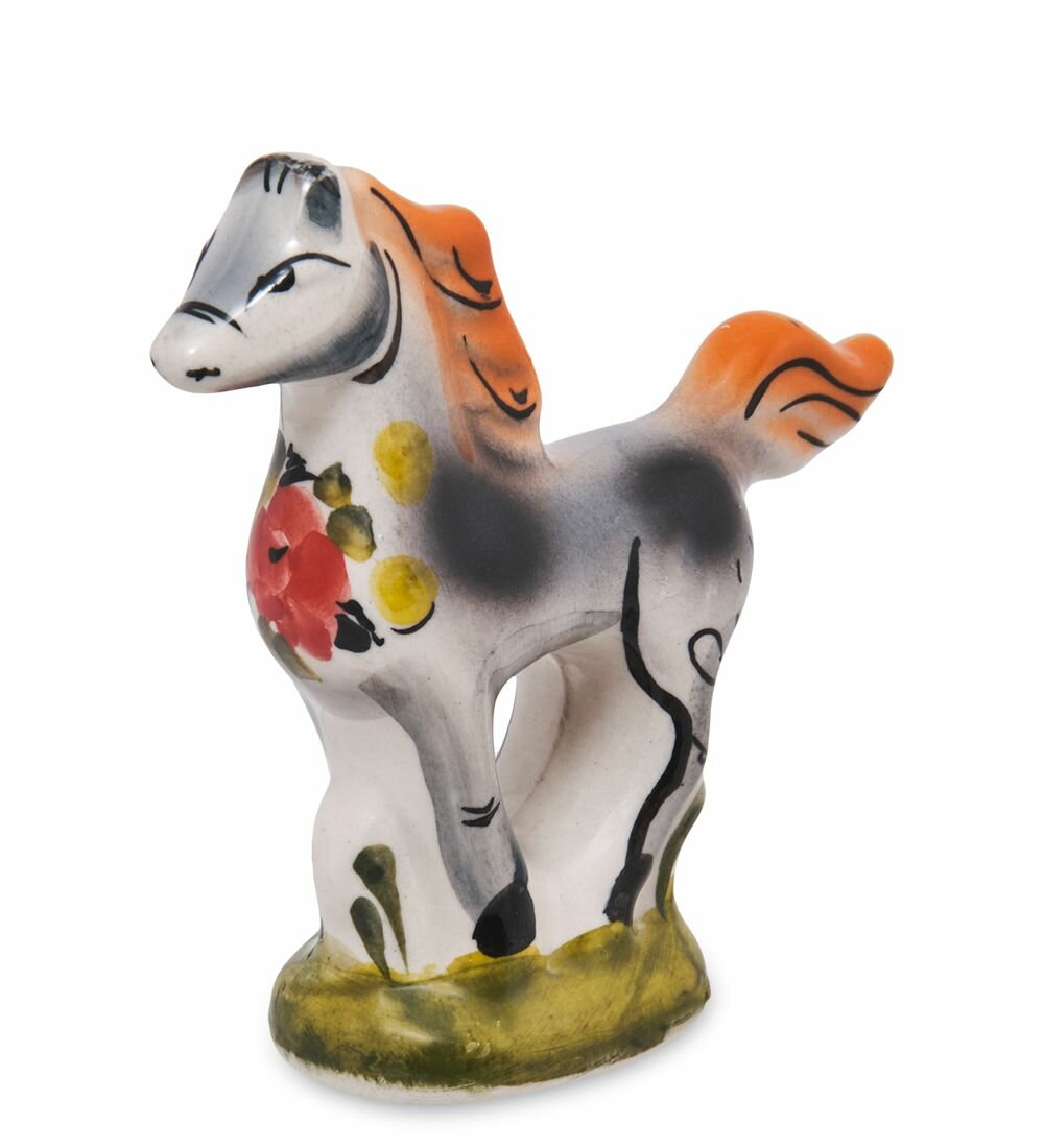 Фигурка "Лошадь" цв. (Гжельский фарфор)