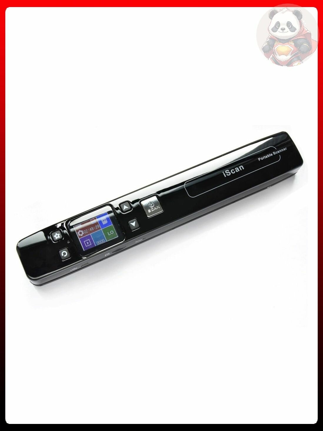Сканер iScan02 Портативный ручной сканер документов / книг / изображений 1050DPI, черный