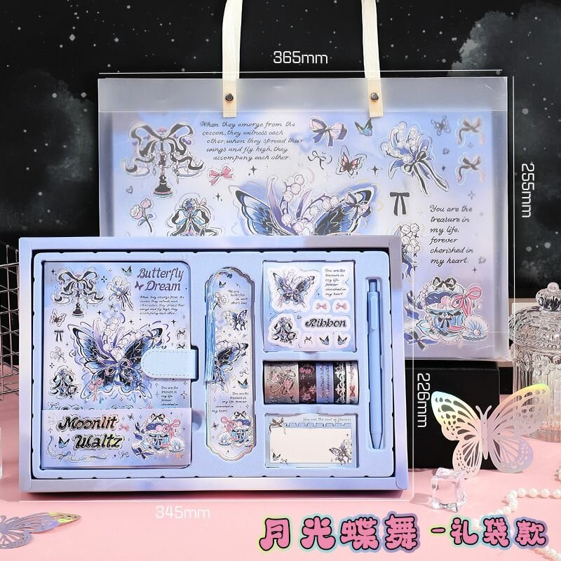 Блокнот, подарочный набор с самоклеящимися заметками, наклейками и закладками, серия классических масляных картин, МонеKOMOER