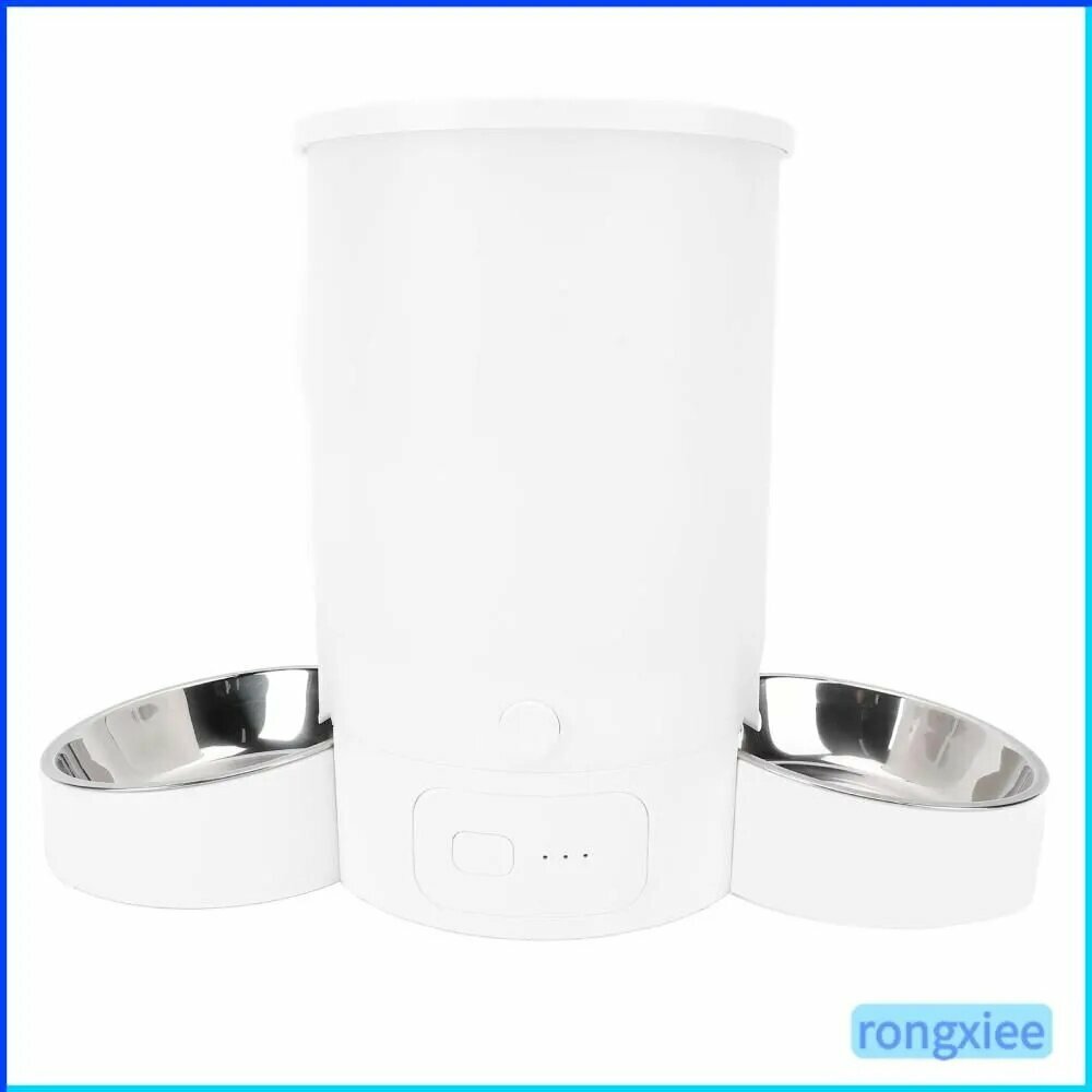 Автоматическая кормушка для кошек с двойной миской, умный корм dispenser с WiFi и голосовым записывателем для двух кошек