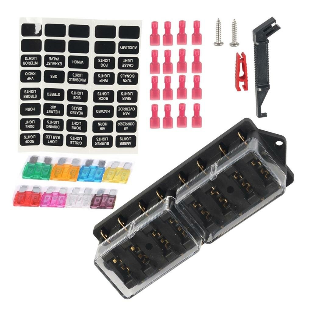 Многоканальный блок предохранителей для модификации автомобиля с комплектом аксессуаров-8p