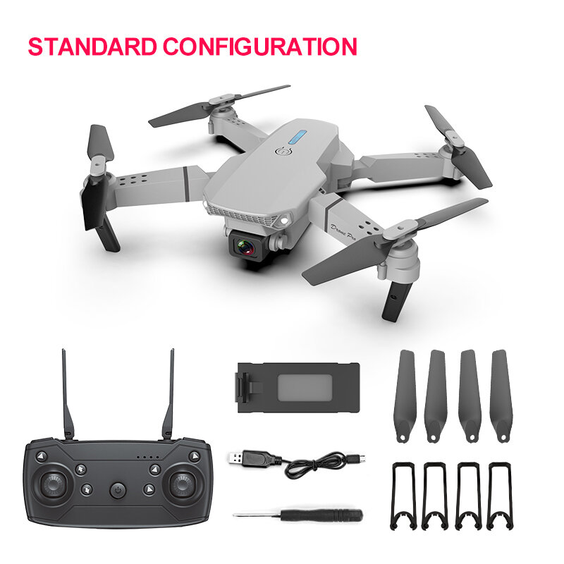 Дрон RC LS-E525 с камерой 4K WiFi FPV режим без головы удержание высоты фотография жестом видео трекинг полет 3D флип квадрокоптер частота 2.4GHz возраст 14+ мотор щеточный разрешение фото 4096*2160 видео 2160*1080 угол камеры 90° iOS 9.0+ Android 5.0+