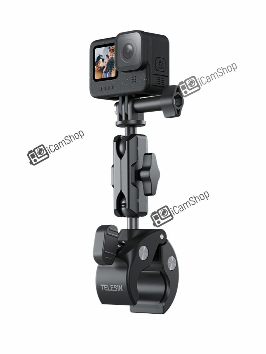 Крепление-струбцина Telesin с эксцентриковым фиксатором Bike Mount для GoPro, Xiaomi, SJCAM, EKEN