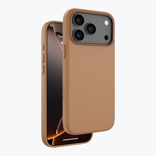 Чехол Deppa Eco Leather Magsafe для Apple iPhone 17 Pro Max, коричневый(84299)