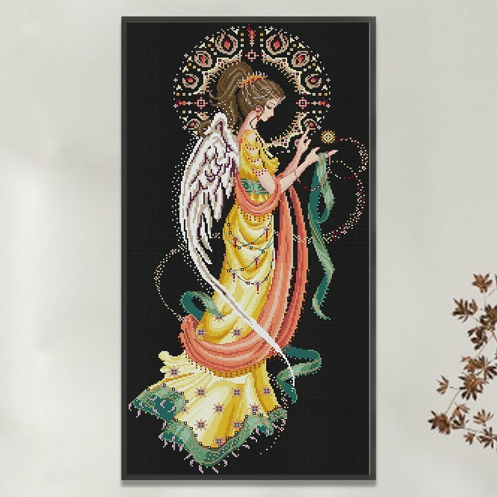 Набор для вышивания крестиком с принтом для девочек, набор для вышивания DIY 14 карат, Домашний декор