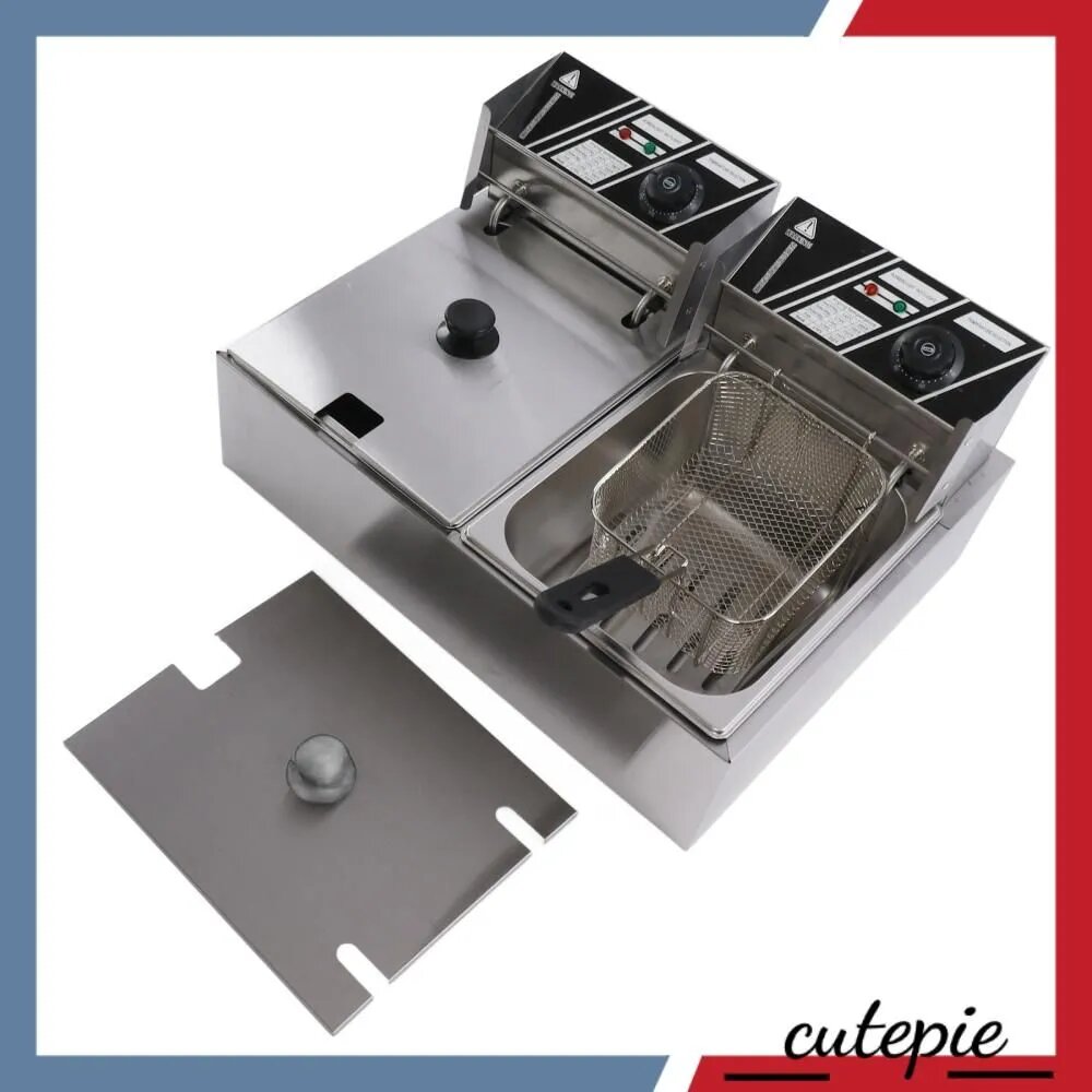 Воздушная фритюрница-духовка, 8 л, механическое управление, регулировка температуры, таймер, антипригарное покрытие, прозрачное окно, 1000 Вт, синий цвет