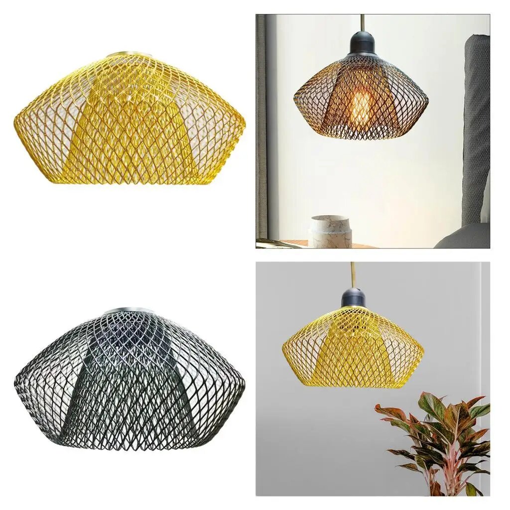 Абажур из железной проволоки homyl black