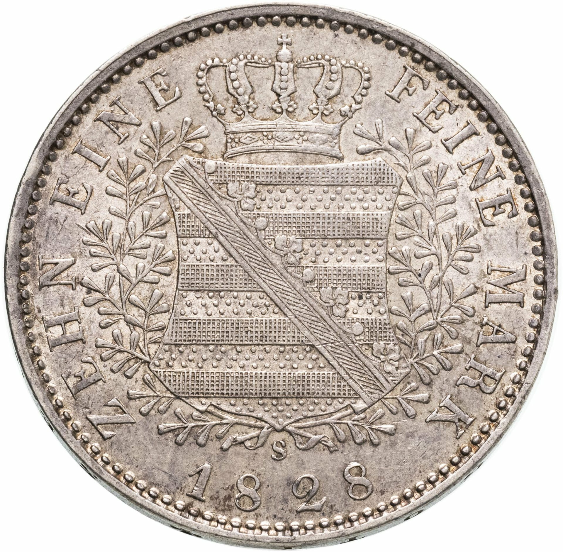Германия, Саксония 1 талер 1828 "Антон Саксонский", Серебро