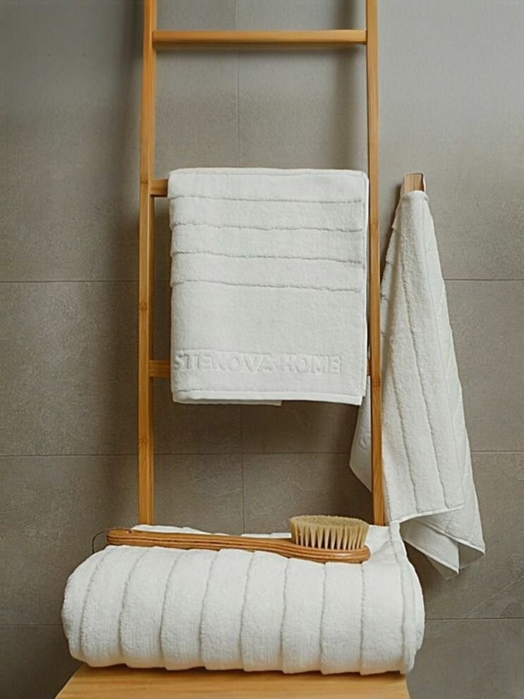 Полотенце махровое WAVE, 100% хлопок, 50x100см, цвет белый. STENOVA HOME