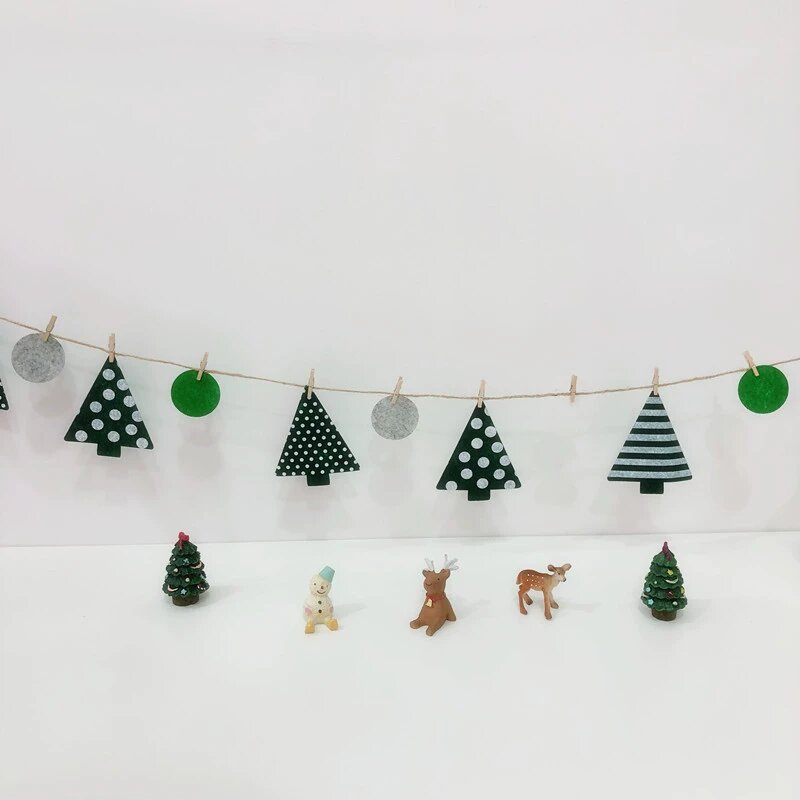 Рождественские украшения, украшения для елки, гирлянды, ленты, зажимы, декор для школы, детского сада, оформление