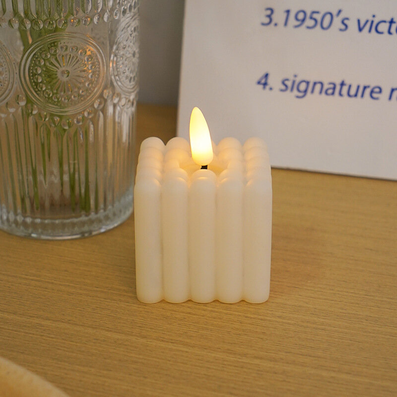 Электронная светодиодная свеча, создающая романтическую атмосферу для предложения руки и сердца, признаний, украшения дня рождения, креативный ночник.