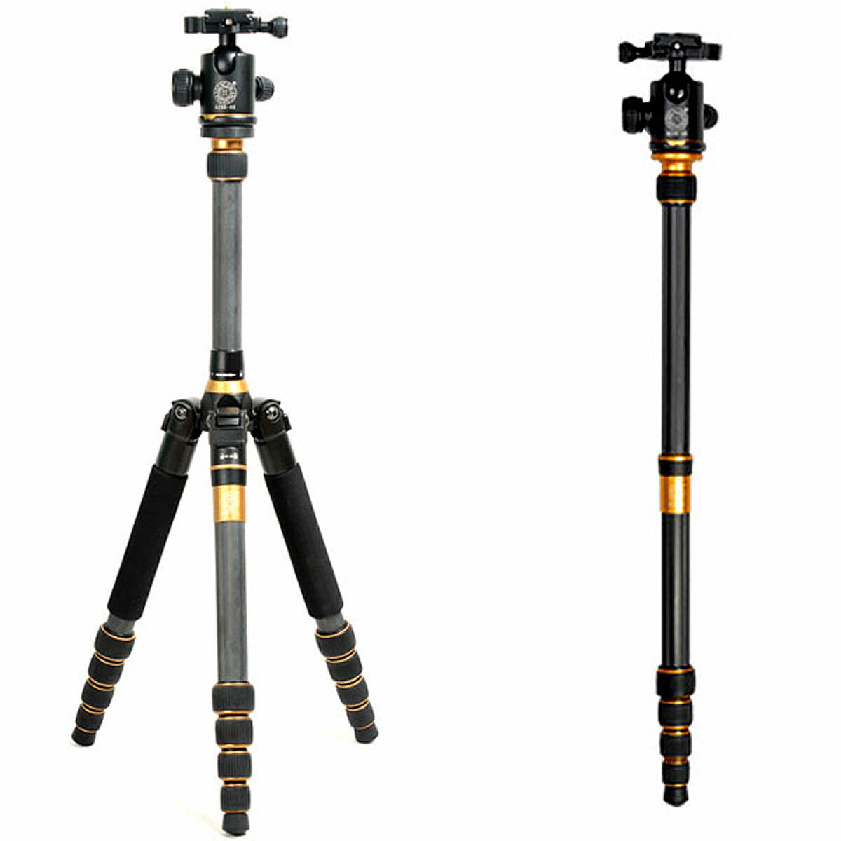 Штатив-монопод QZSD Q777C Карбон (2-в-1) сделан из карбона