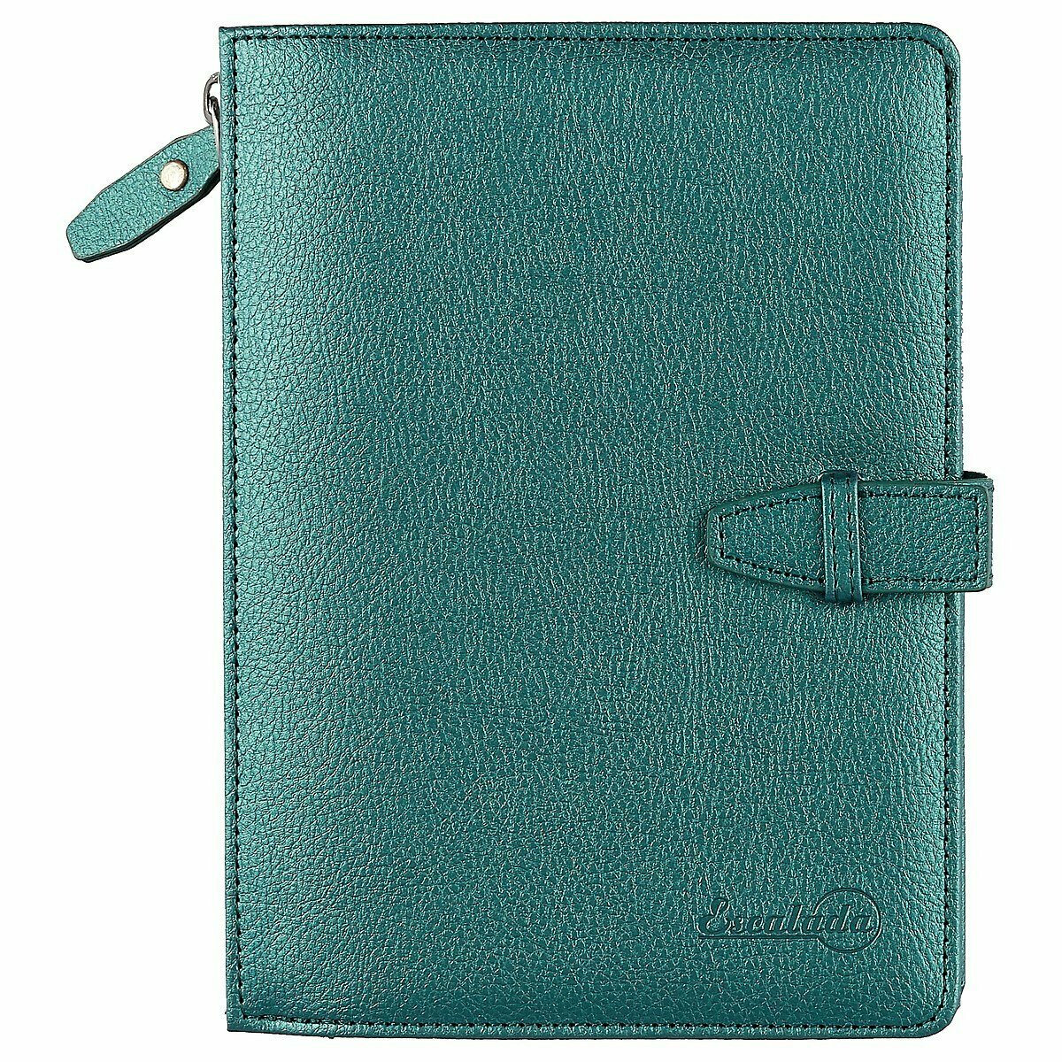 Ежедневник Escalada «Наппа», зеленовато-голубой металлик, 160 листов, А6+
