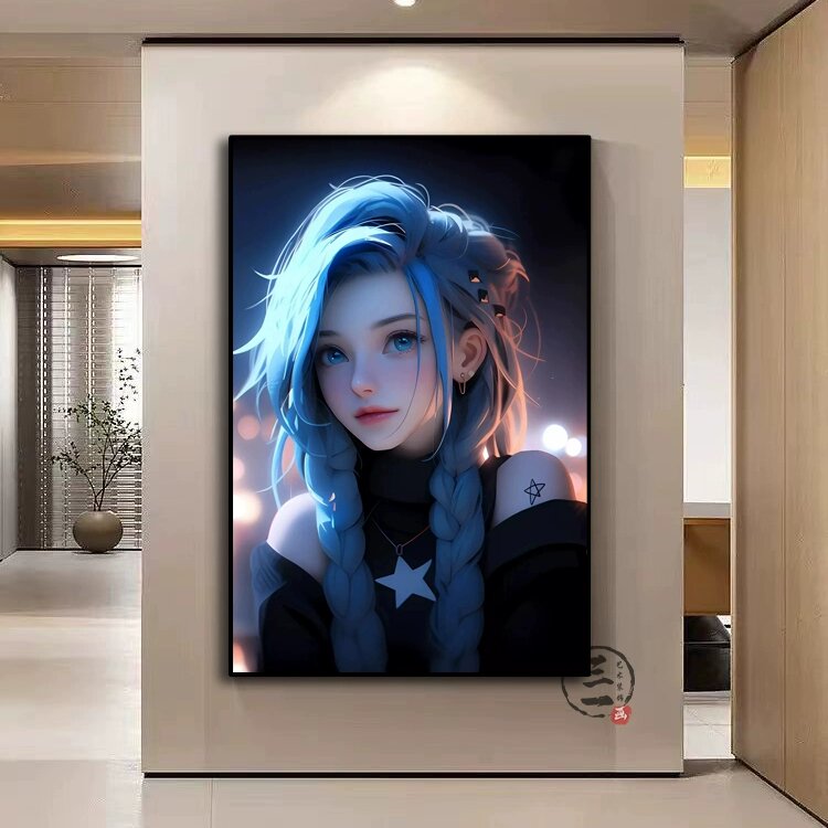 LOL Jinx League of Legends Rampage Лолита Живопись