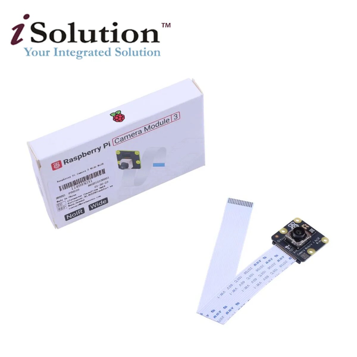 Официальный модуль камеры Raspberry Pi 3 /3 Wide NoIR IMX708 75 °/120 ° Диагональный угол обзора 12-мегапиксельный сенсор с автофокусом