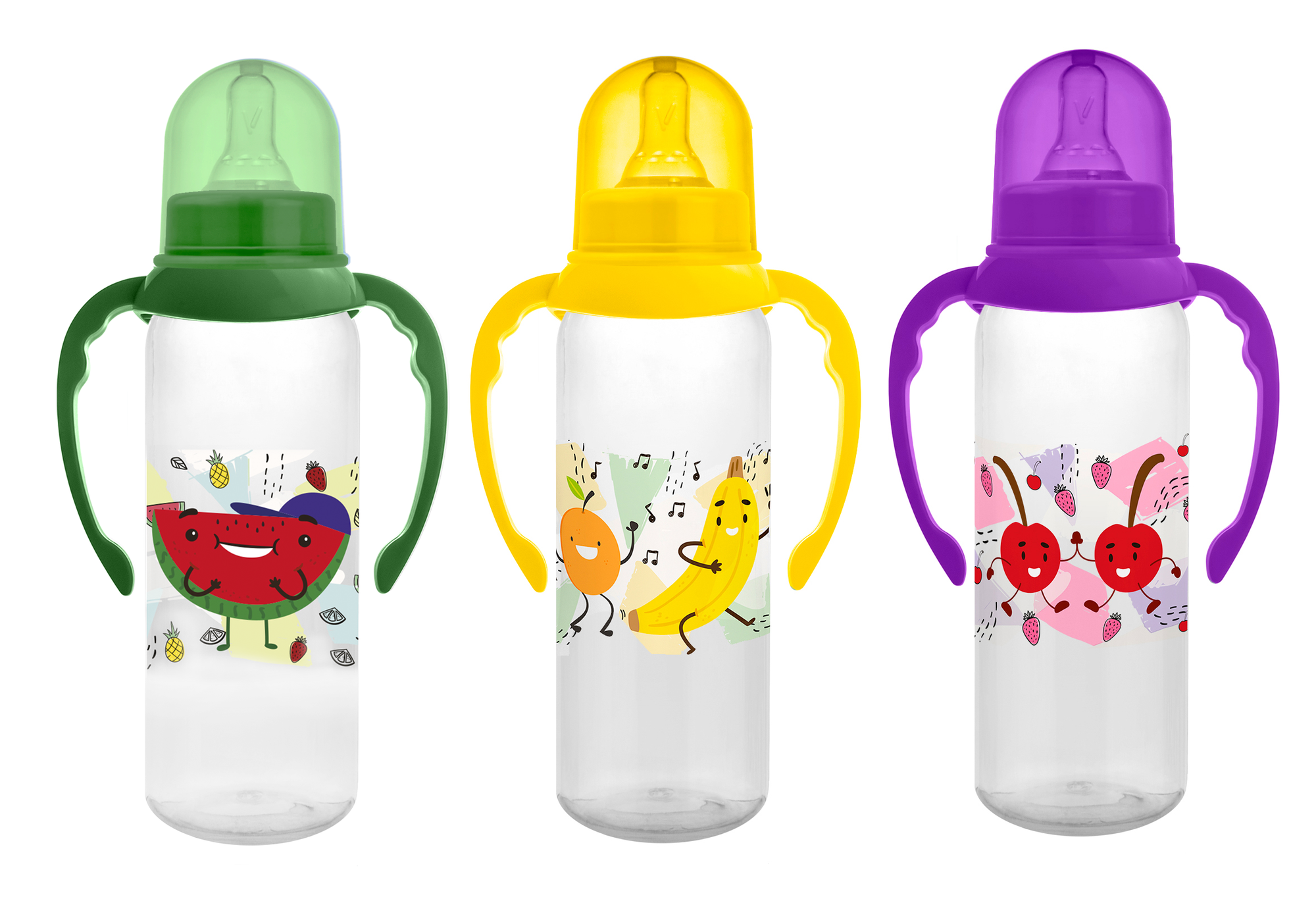 Бутылочка д/кормления 250мл ТМ Мать и дитя с ручками