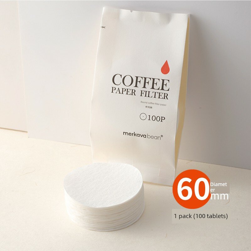 Фильтр-бумага для кофемашин, мока-кофеварок и френч-прессов, круглая, 51х58 мм, пищевая, Aileti 100 штук фильтровальной