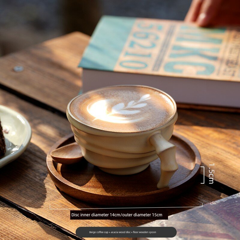 Винтажная керамическая кофейная чашка с уникальным дизайном, чашка для латте-арта с ручной росписью,