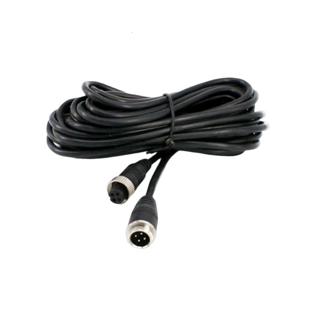 Двойной экранированный 4-контактный авиационный кабель M12 от мужчины к женщине, автомобильный видео- и аудиокабель-удлинитель-5 м