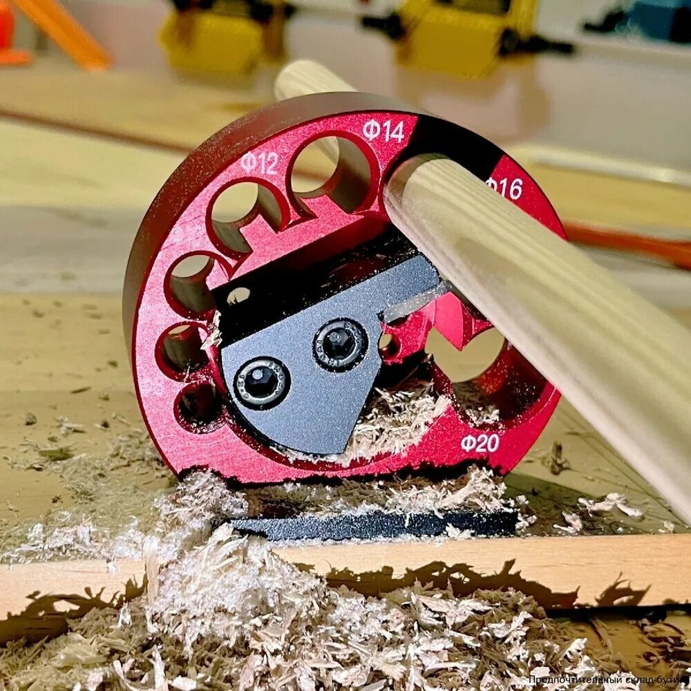 Насадка для изготовления шкантов и дюбелей диаметром от 8 мм до 20 мм