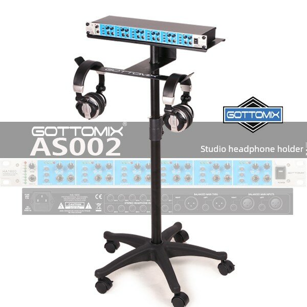 Усилитель-разветвитель для студийных наушников Gottomix AS002, кронштейн-стойка для наушников Стандартная версия