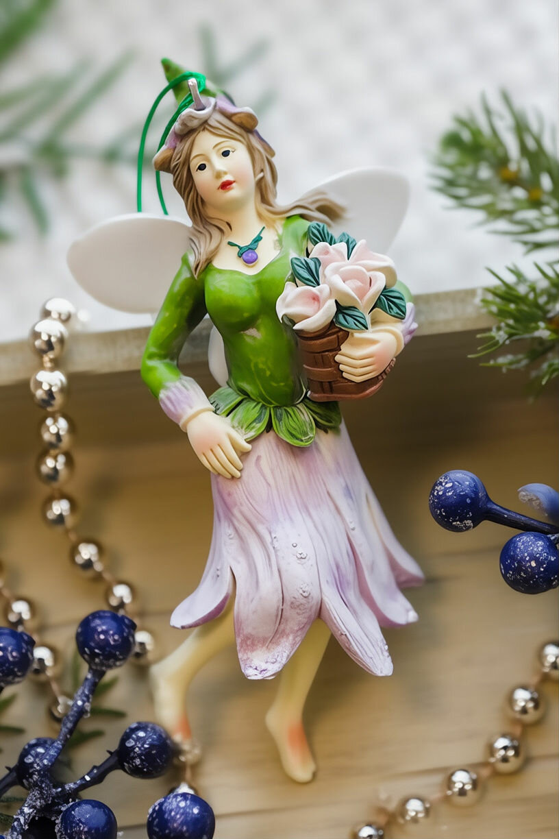 Ёлочная игрушка ФЕЯ садовница, полистоун, 13 см, Winter Deco 1001056