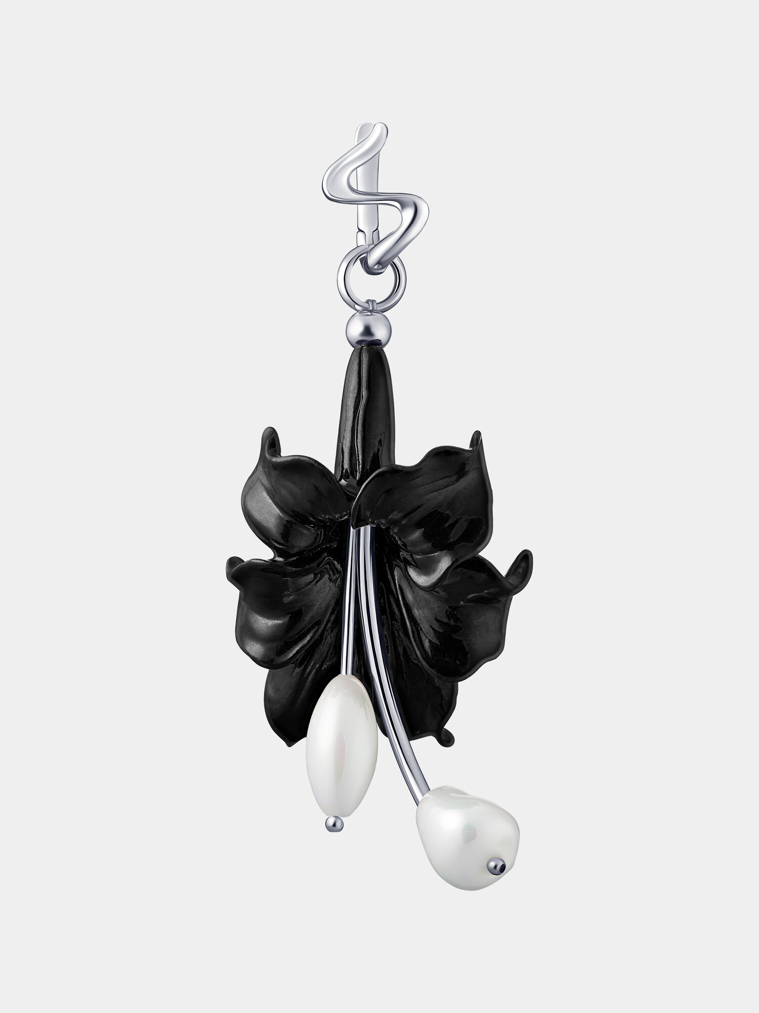 Моносерьга, жемчуг имитация