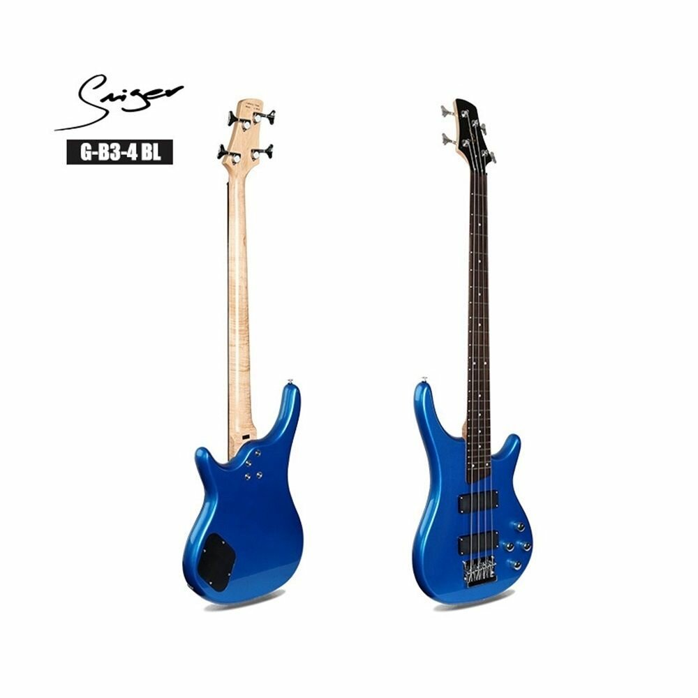 Электробас-гитара Musical Instrument Factory G-B3-4, четырёхструнная, с двумя звукоснимателями, корпус из тополя