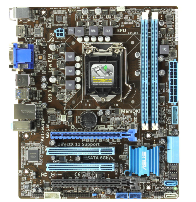 Материнская плата ASUS P8B75-M LE LGA1155 форм-фактор microATX