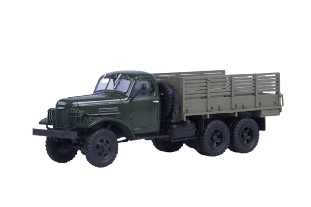 Модель коллекционная автоистория СТАЛИН-151 бортовой, зелёный/коричневый