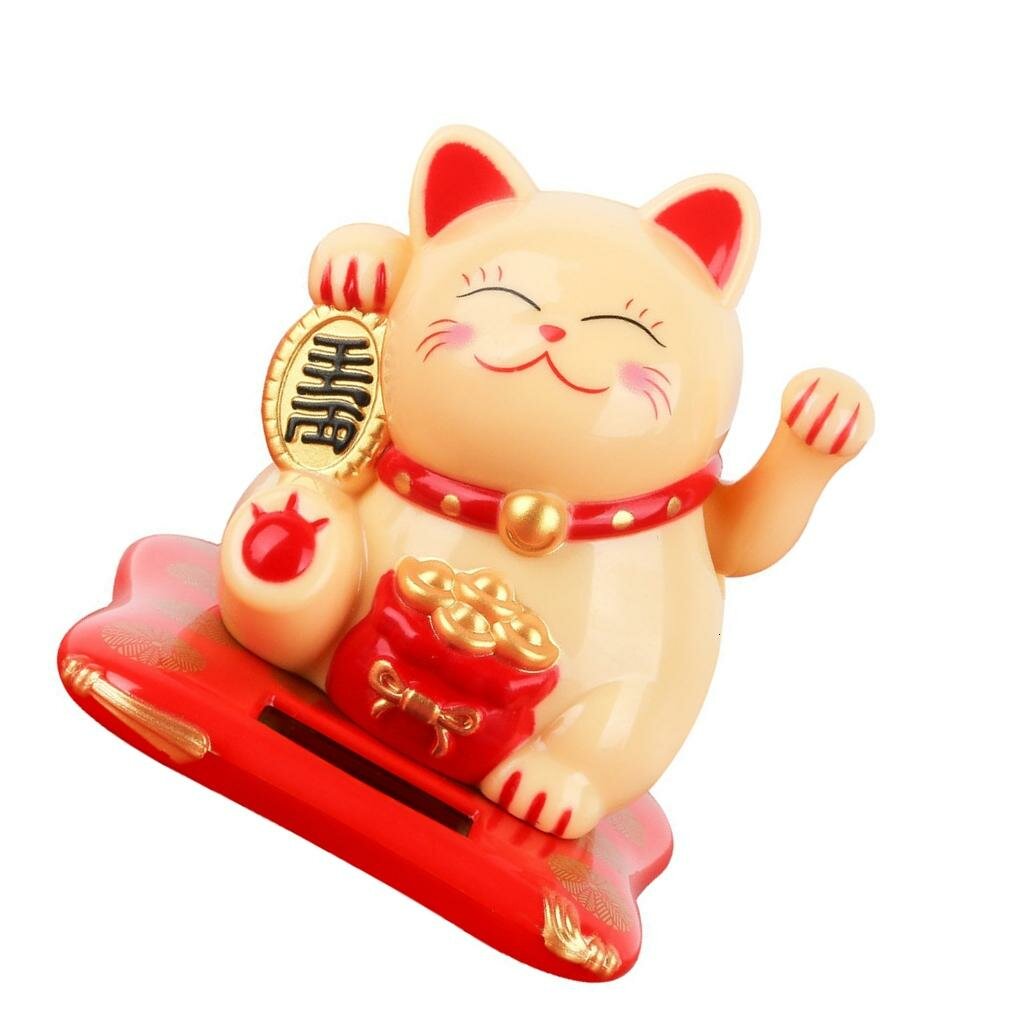 5,5-дюймовый солнечный автомобиль lucky cat-бежевый