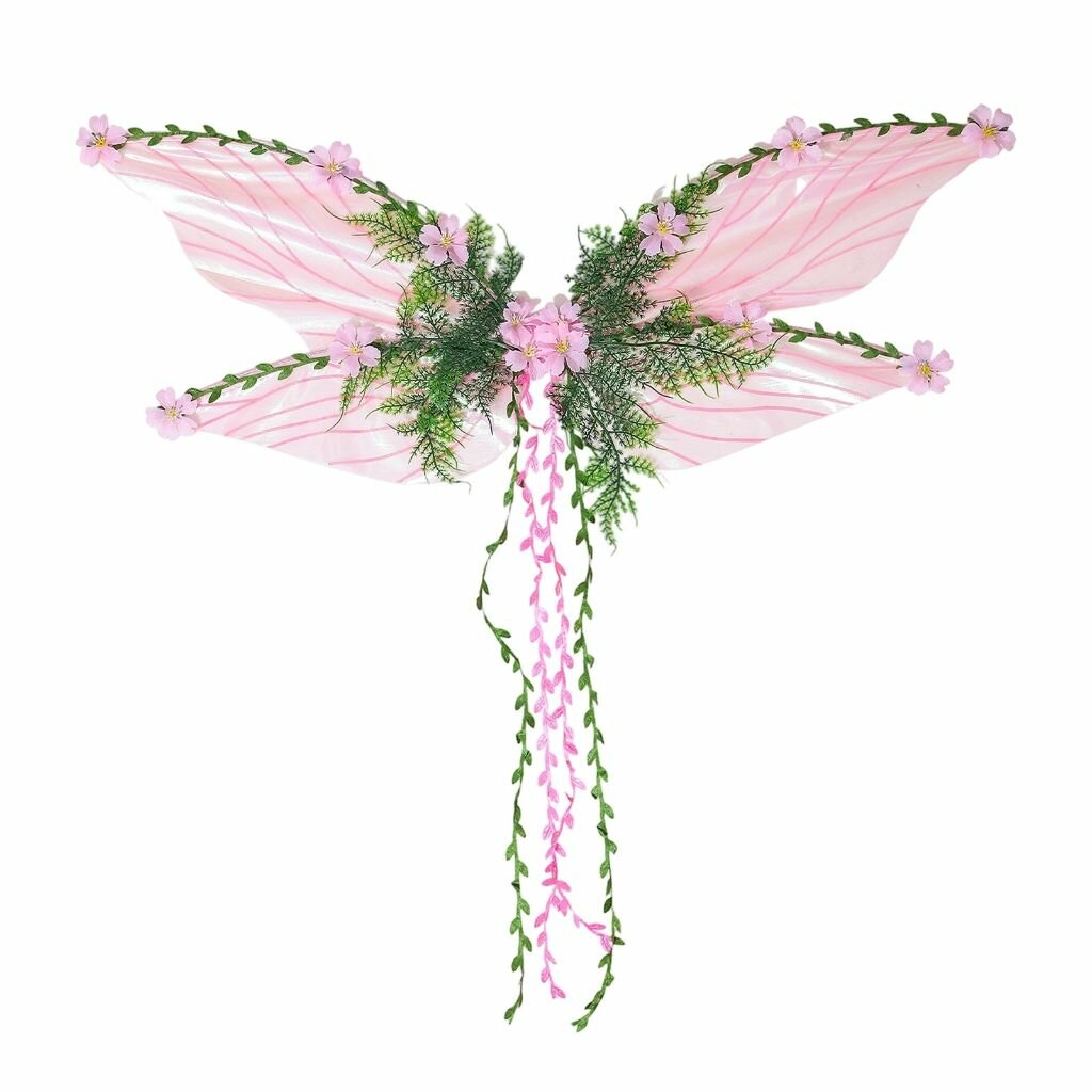 Гирлянда из крыльев Цикады для Феи и Эльфа, Украшающая Крылья Ангела-Розовый-Крылья цикады