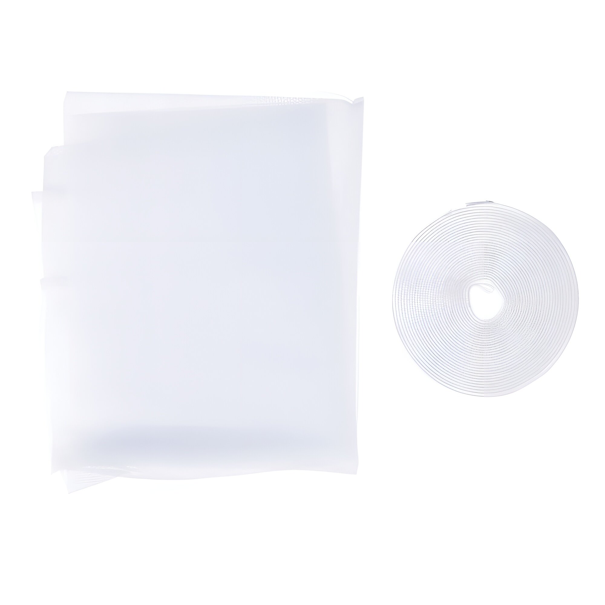 Москитная сетка (ШхД) 1 х 2 метра с репейной лентой, белого цвета