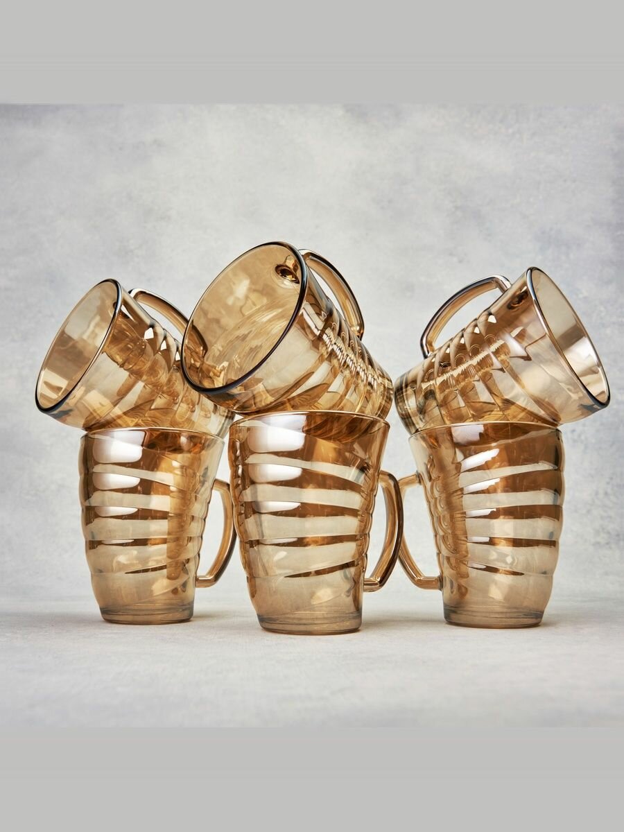 Кружки Glasstar exclusive "Parus Honey", 6 шт, 320 мл